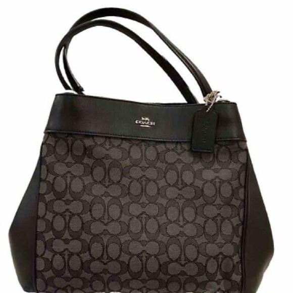 Coach | Bags | Coach Signature Jacquard Leather Shoulder Bag | Poshmark